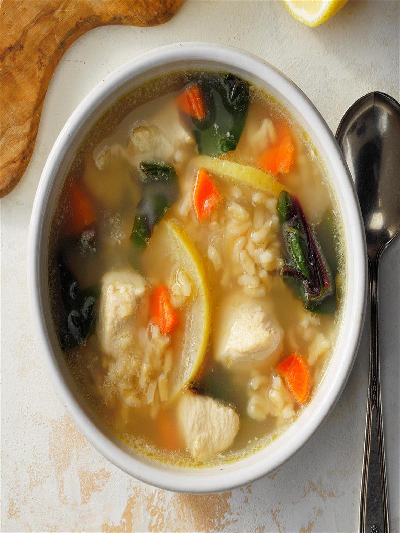 Lemon Rice Soup