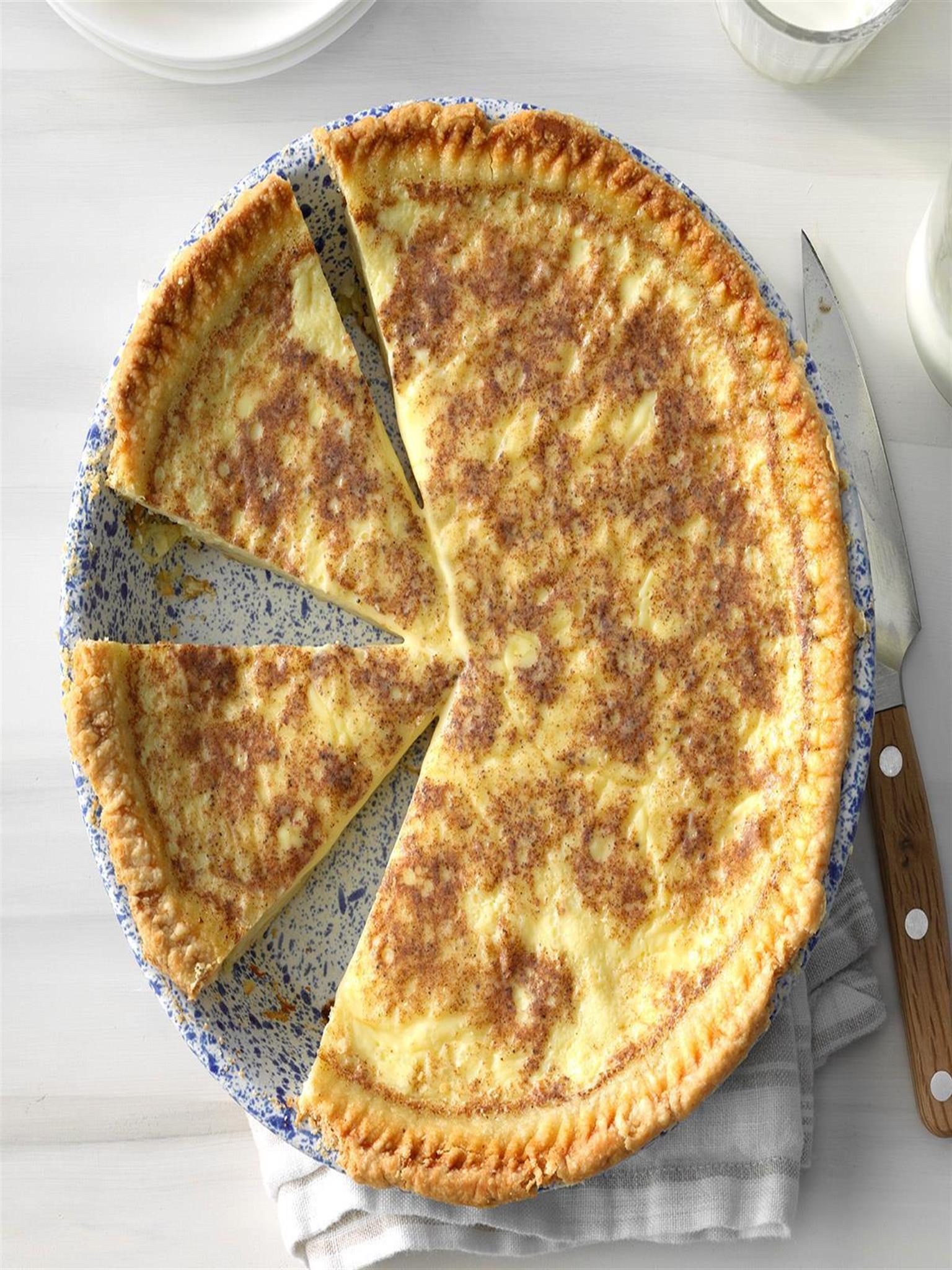Southern Style Egg Custard Pie