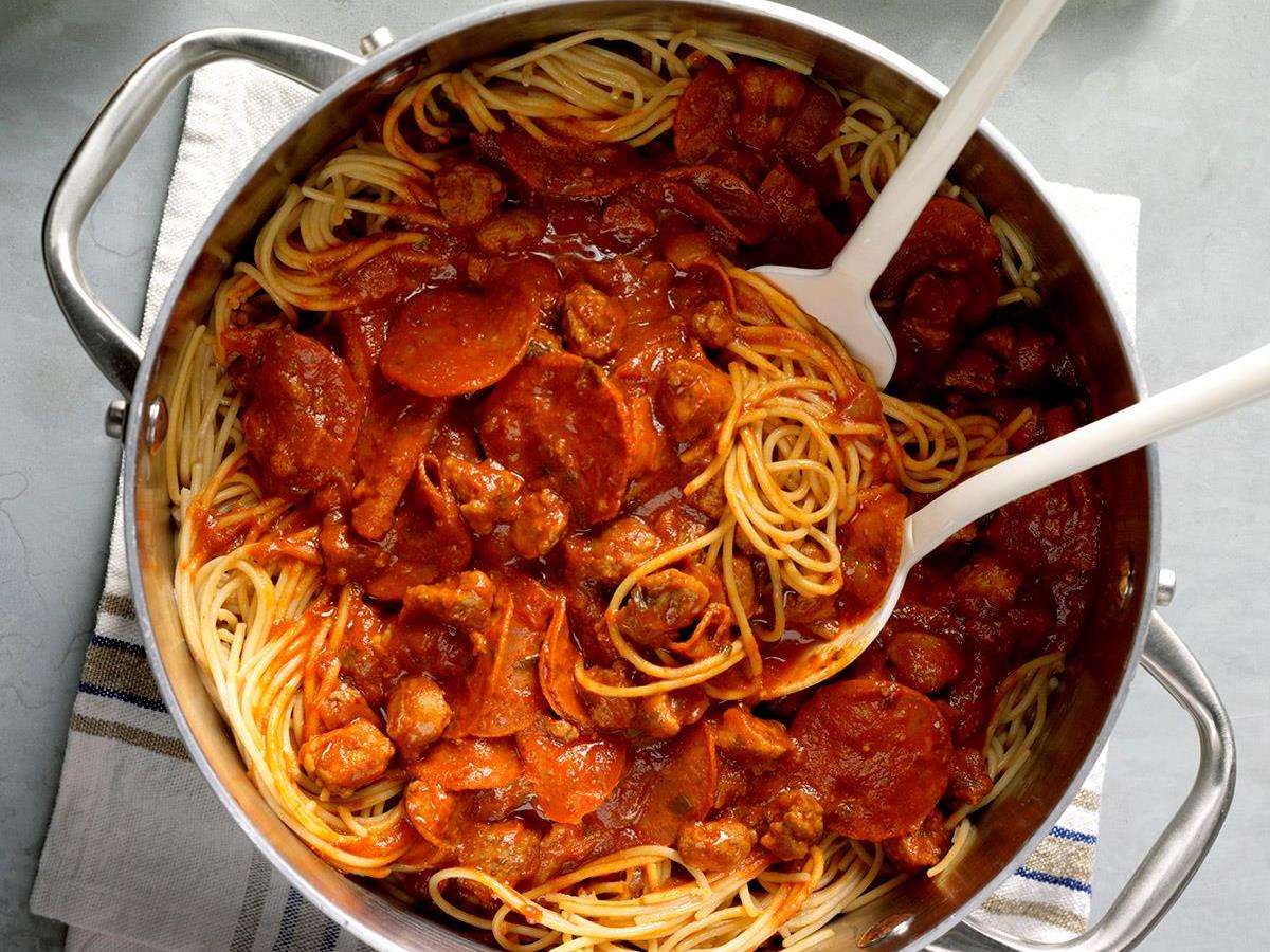 Spaghetti Pizza Recipe